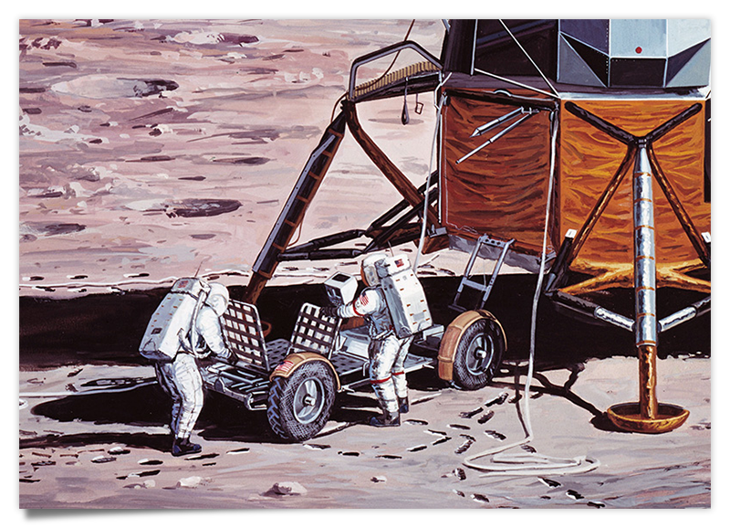 Apollo Lunar Rover - Concept Art - Raumfahrt Kunstdruck – Davinci Peak